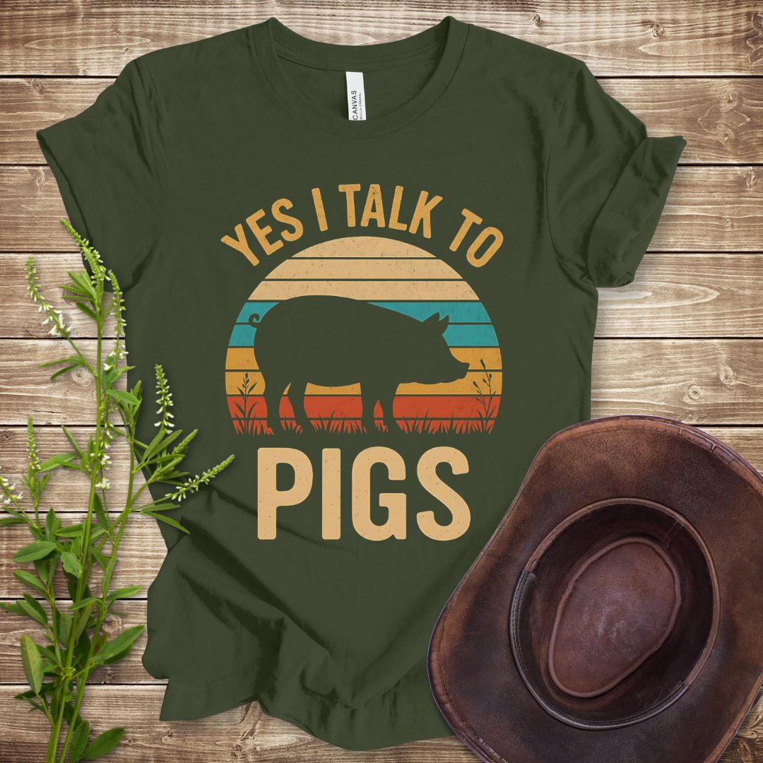 Yes I Talk To Pigs T-shirt – The Rural Nation